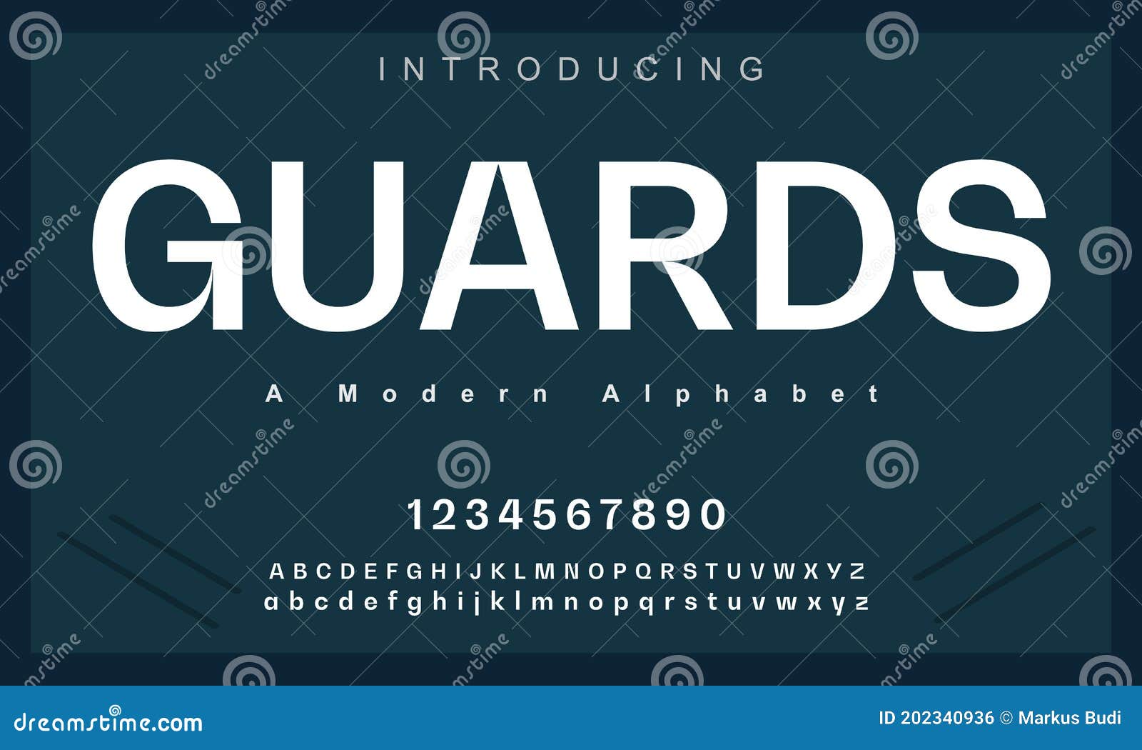 Guards Font. Elegant Alphabet Letters Font and Number Stock Vector ...