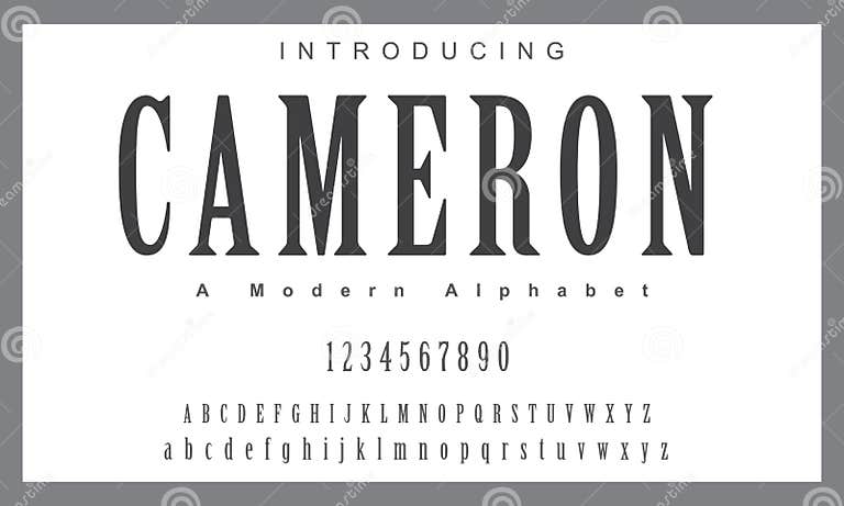 Cameron Font. Elegant Alphabet Letters Font and Number Stock Vector ...