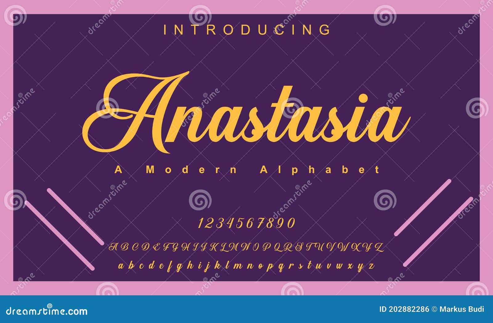 Anastasia Font. Elegant Alphabet Letters Font and Number Stock Vector ...