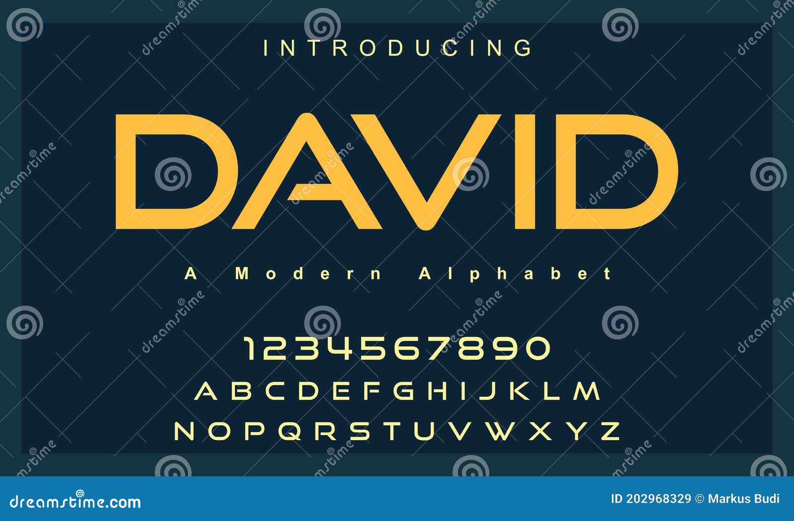 David Font. Elegant Alphabet Letters Font and Number Stock Vector ...