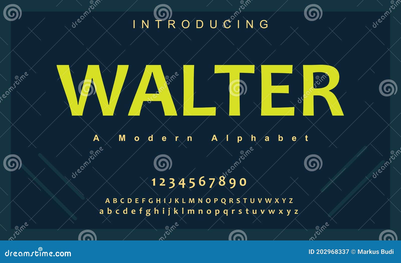 Walter Font. Elegant Alphabet Letters Font and Number Stock Vector ...