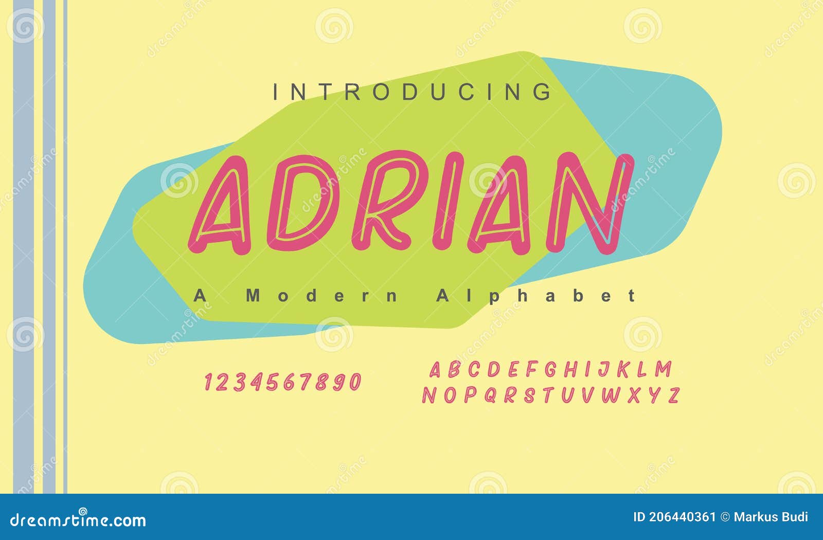 Adrian Font. Minimal Modern Alphabet Fonts Stock Vector - Illustration ...