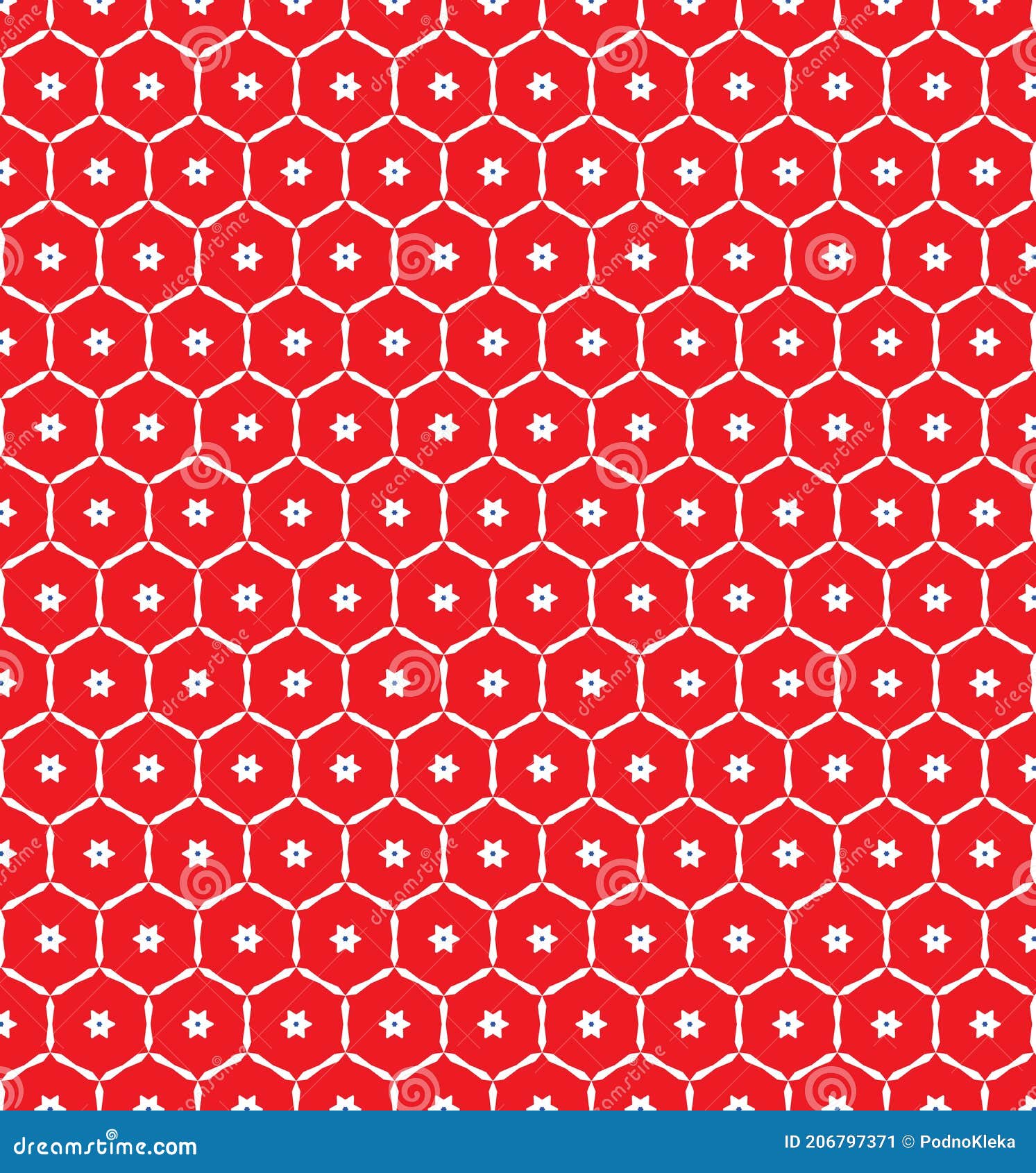 Vector Seamless Modern Stars Hexagonal Fence Geometric Background ...