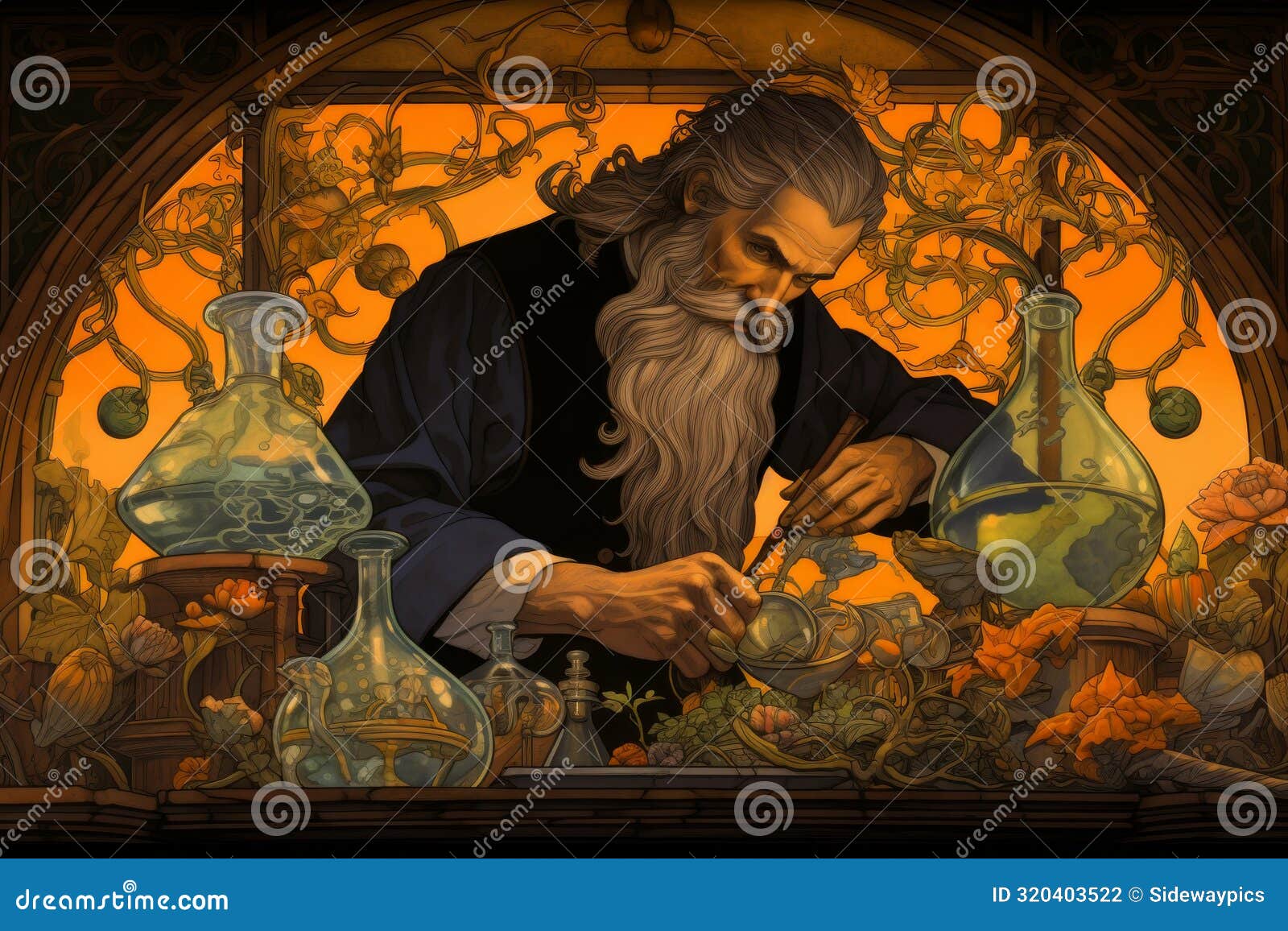 A Master of Alchemy and Potion-making, Concocting Potent Brews with ...