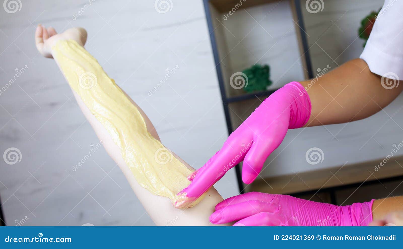 The Master Applies Sugar Paste To the Entire Hand Stock Image - Image ...