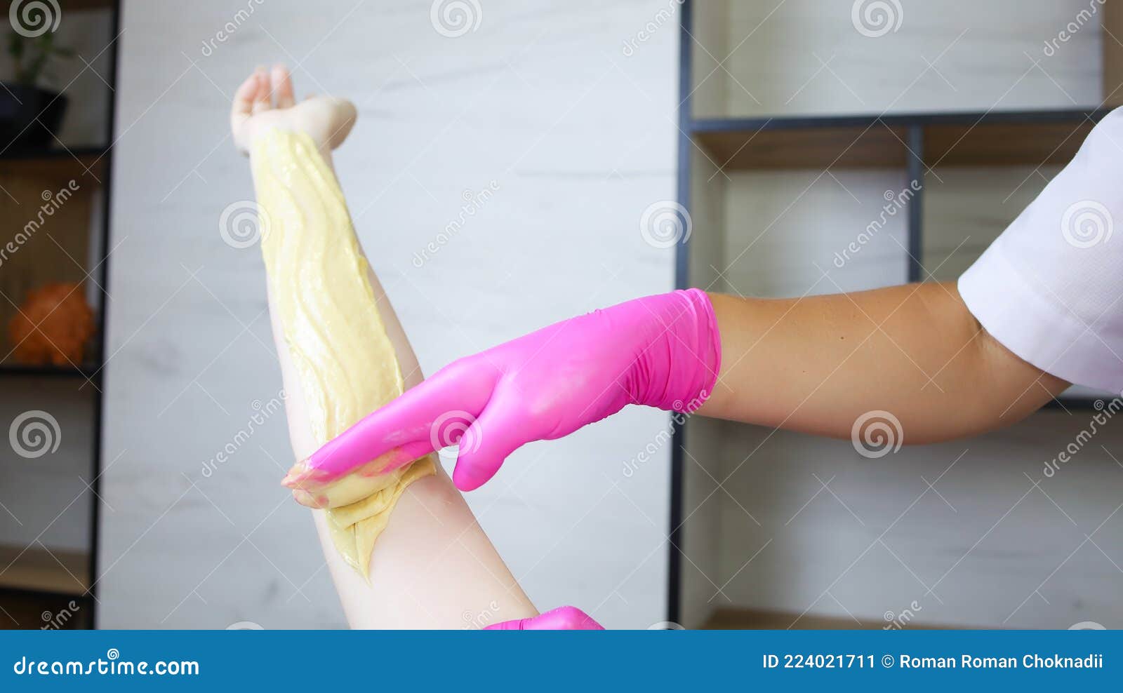 Master Applies Sugar Paste To the Entire Hand Stock Image - Image of ...