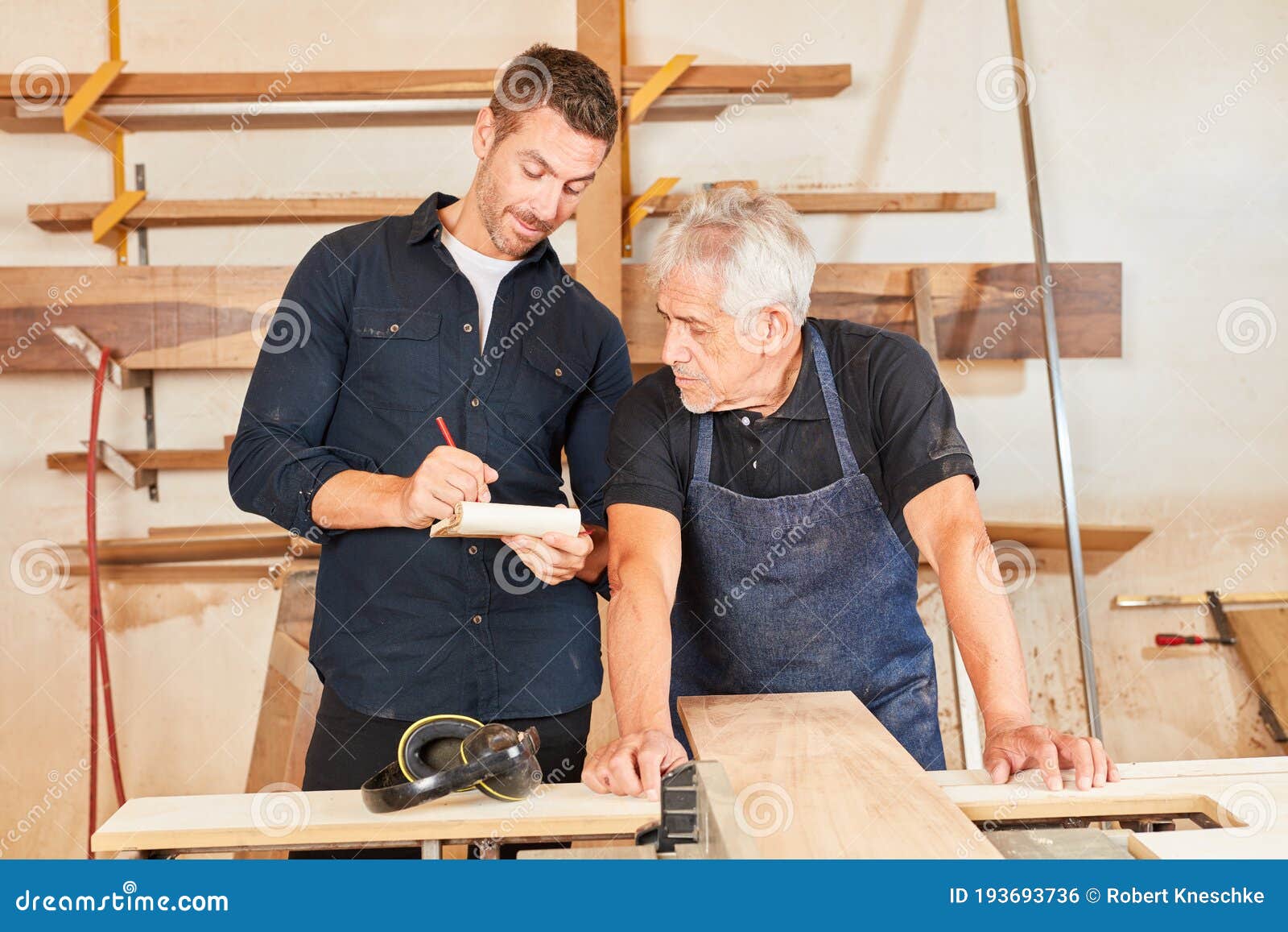 Master and Apprentice Discuss a Mission Stock Photo - Image of ...