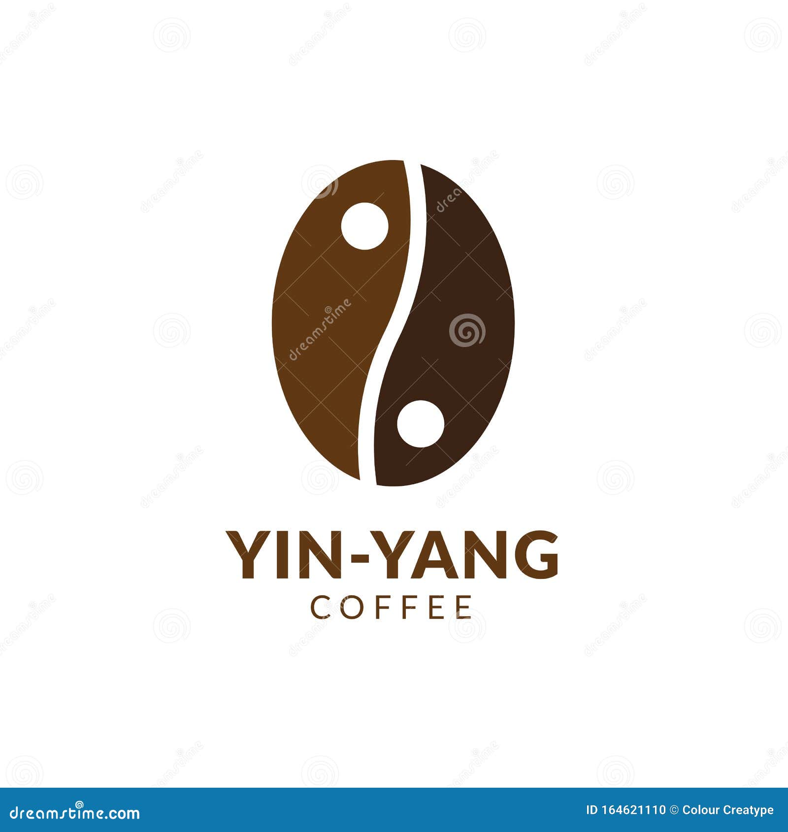 Yin Yang Coffee Logo Stock Image | CartoonDealer.com #102283825