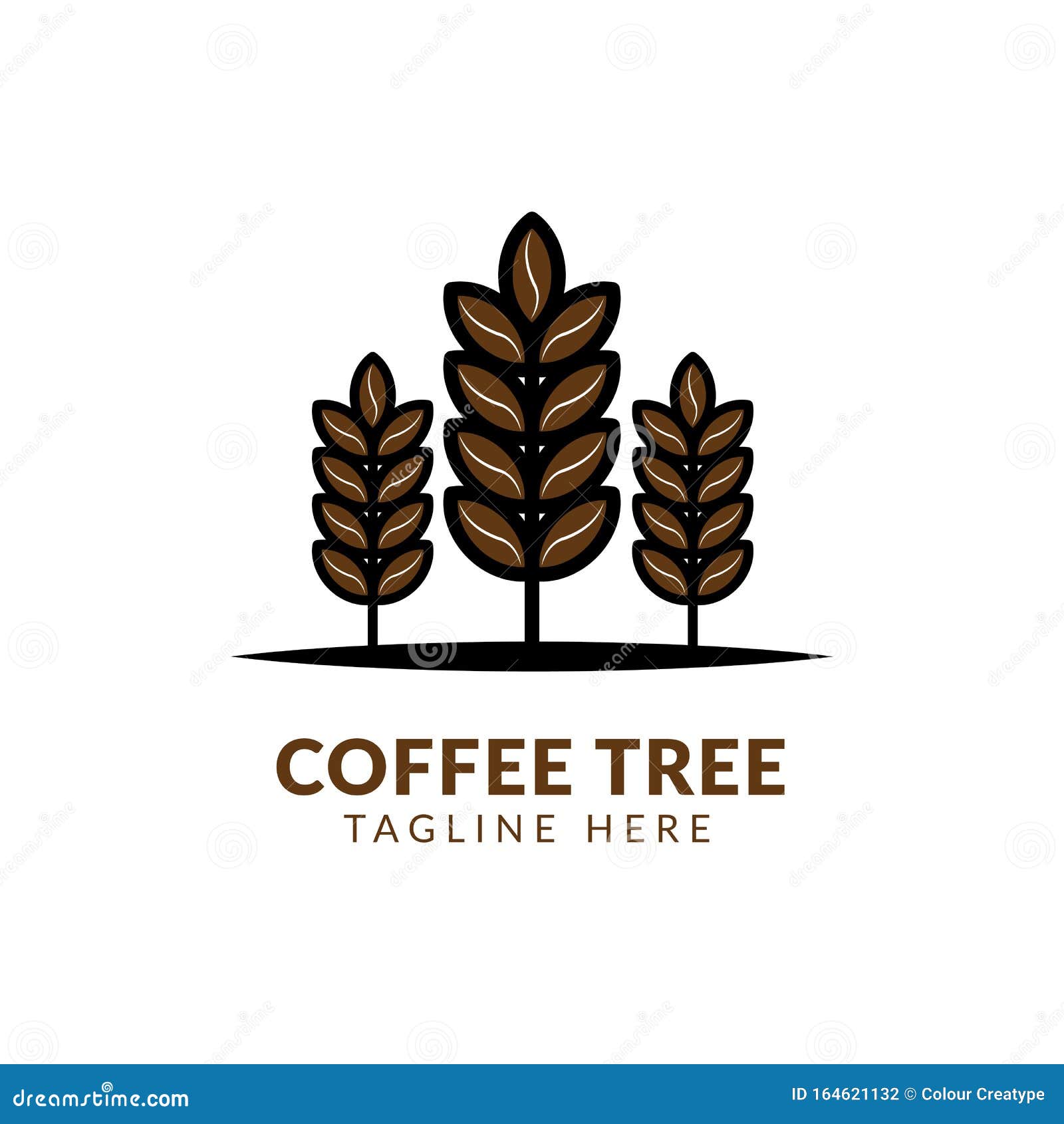 Tree Coffee Logo Design Template,Hand Drawn Graphic Coffee Tree with ...