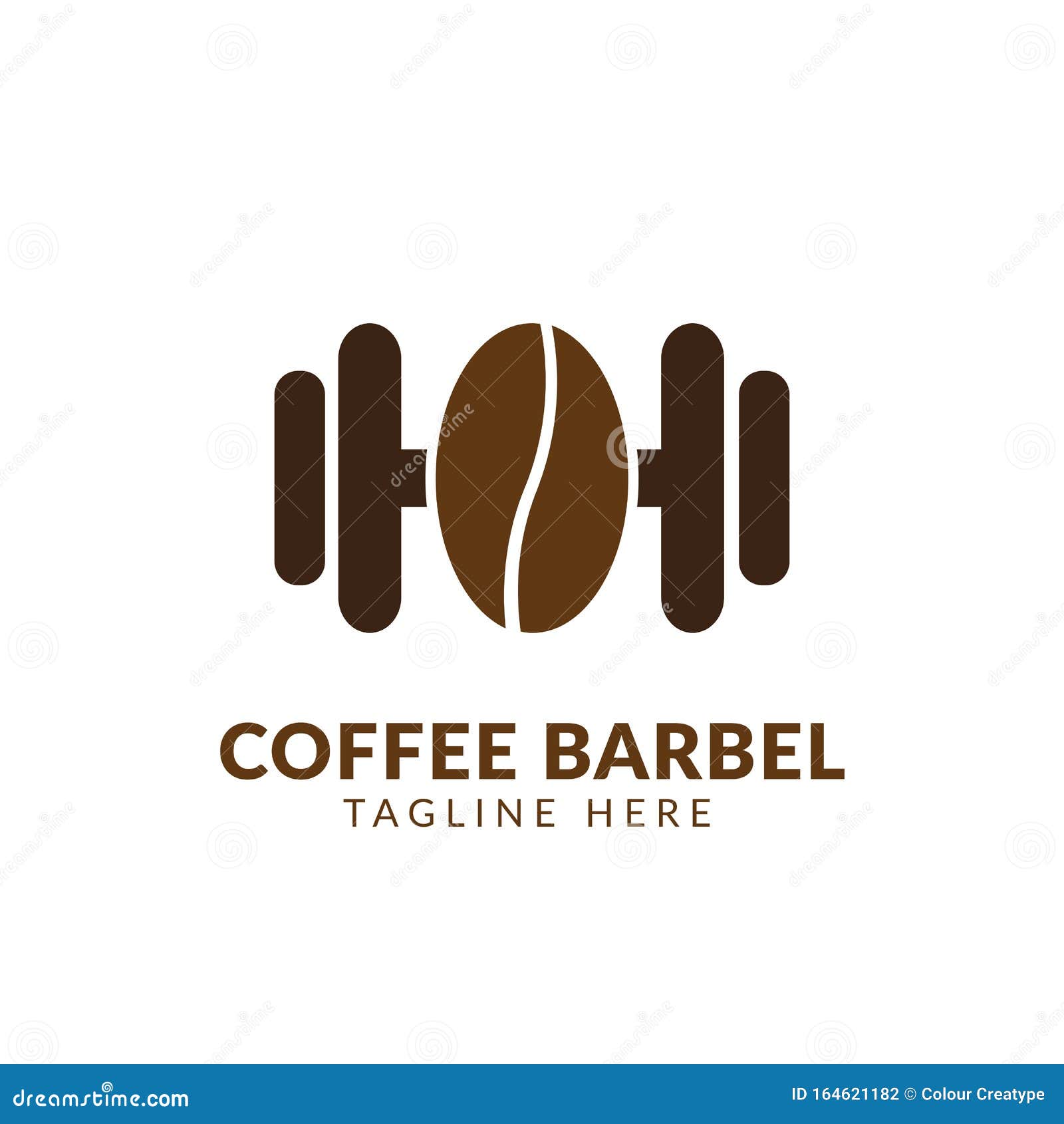 Coffee Fitness Gym Concept. Vector Logo, Label, Icon or Emblem with ...