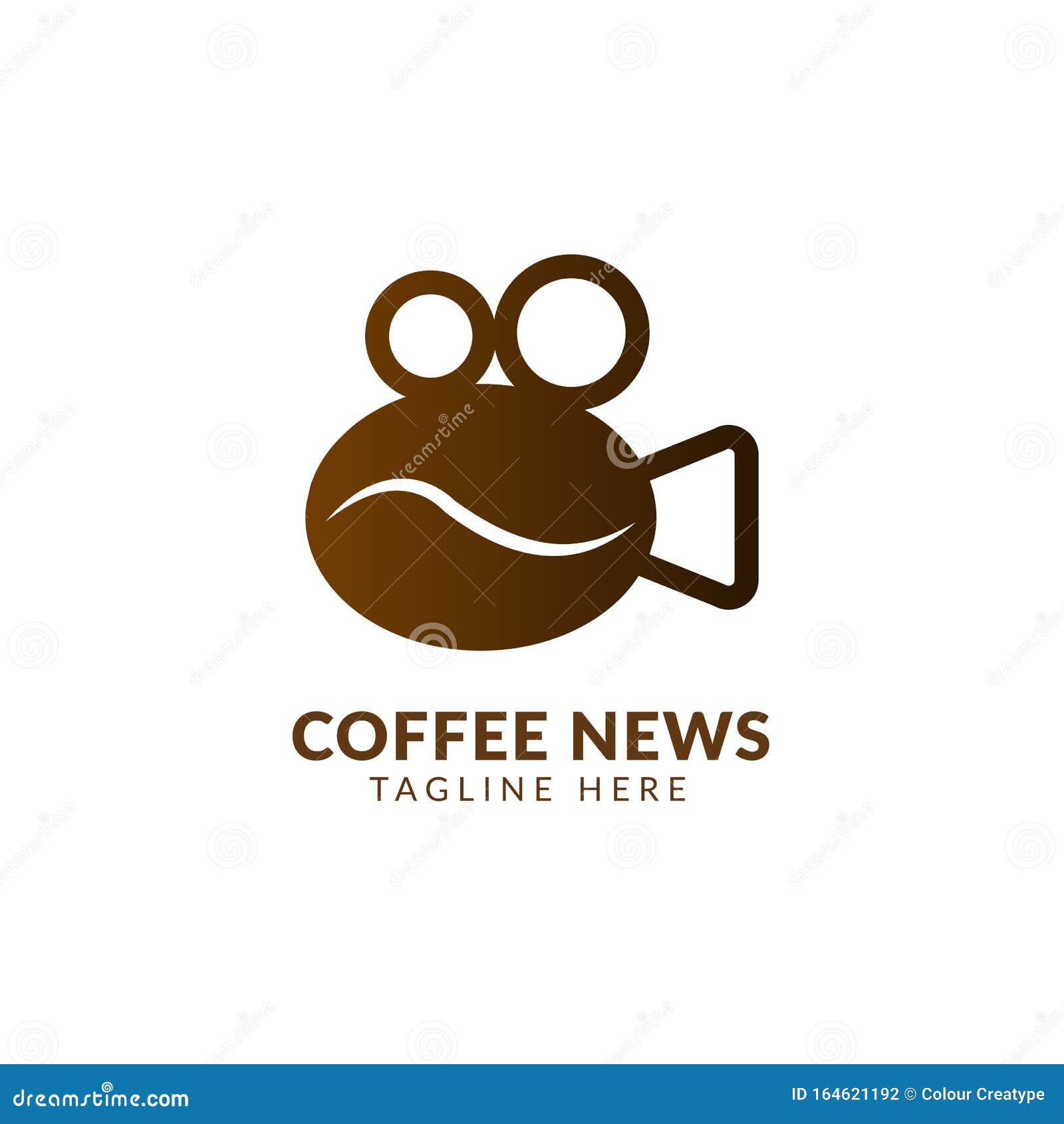 Morning News Coffee Logo, Icon Media,Camera and Coffee Logo Design ...