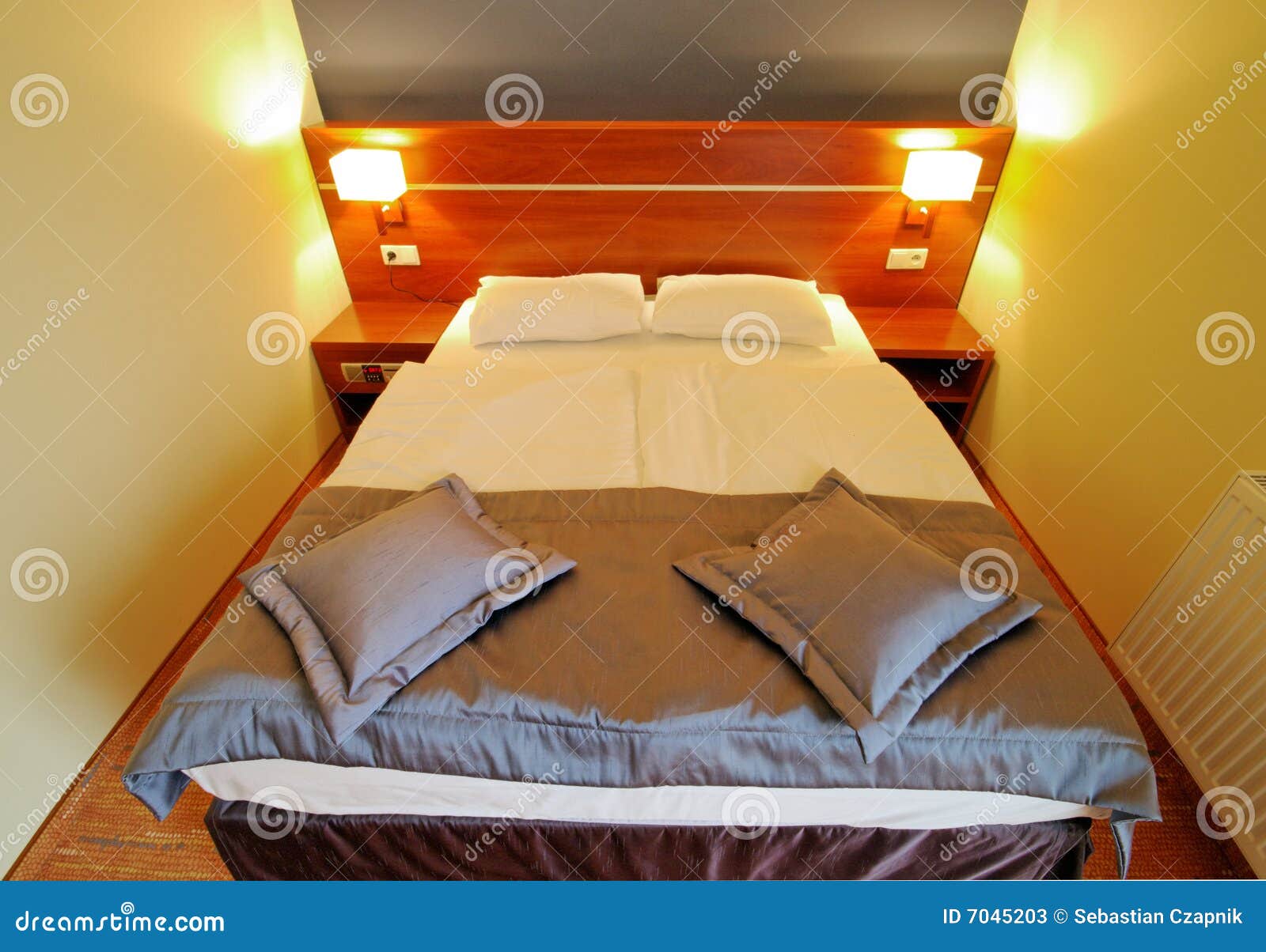 Master bed stock image. Image of bedside, bedrooms, ready - 7045203