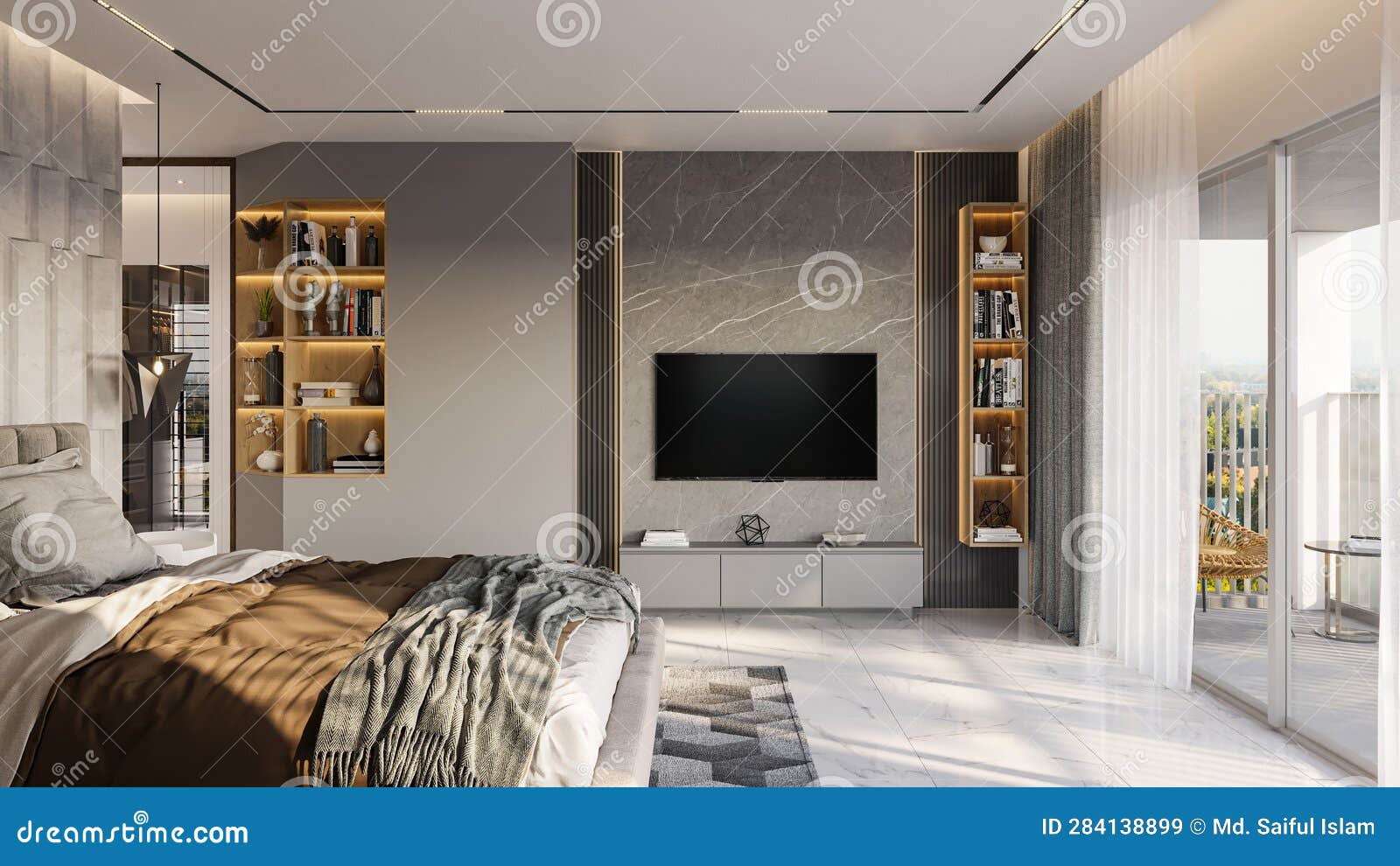 A Master Bedroom that S the Epitome of Style and Sophistication Stock ...