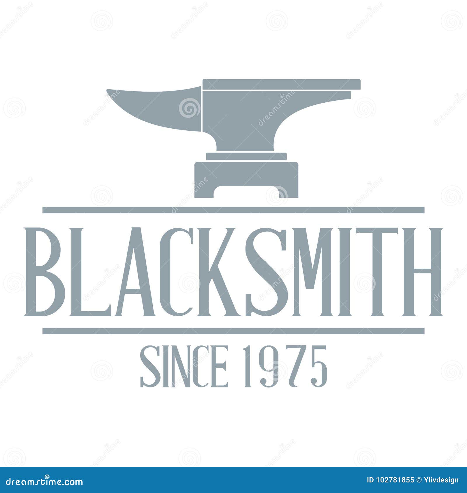 Master Blacksmith Logo, Simple Gray Style Stock Vector - Illustration ...