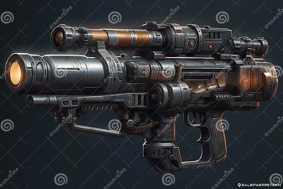 Master Blaster Future Waffe Laser Oder Plasma Strahlen Illustration ...