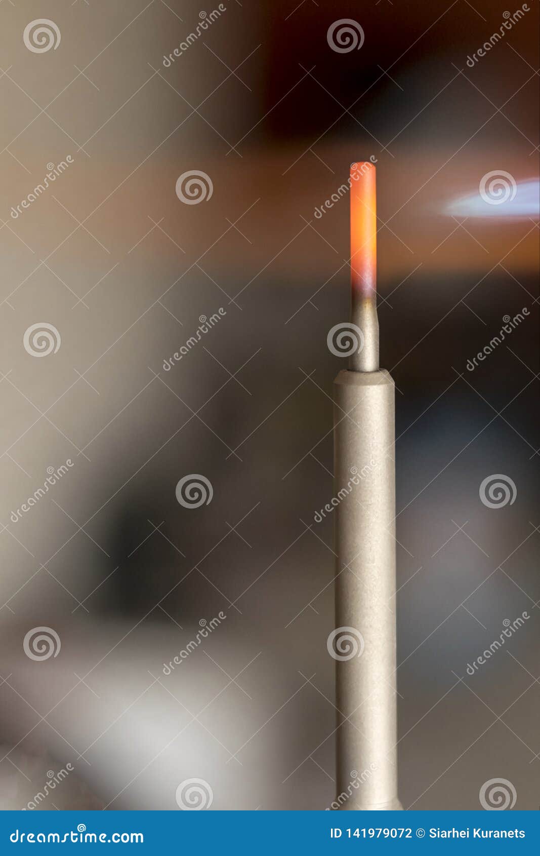 Master in Blue Gloves Check the Candle. Engine Compartment in the Car ...