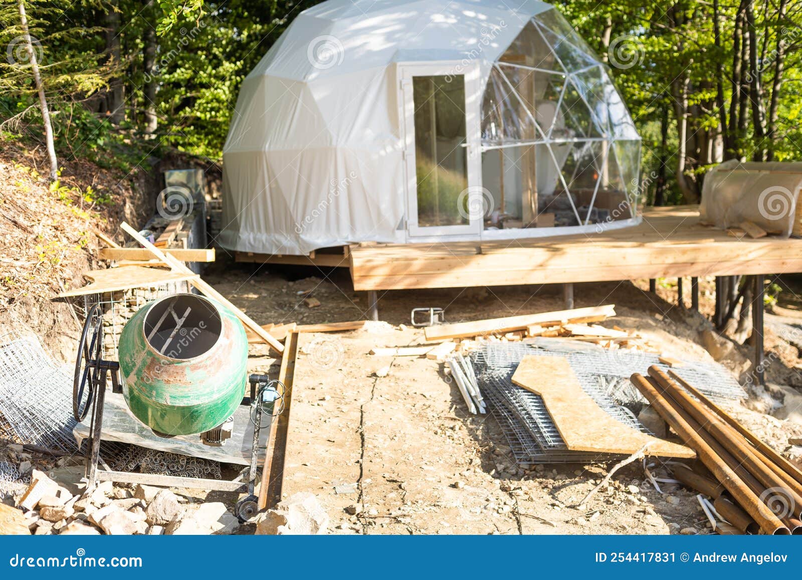 The Master Builds the Dome, Private and Multi-storey Buildings. Stock ...