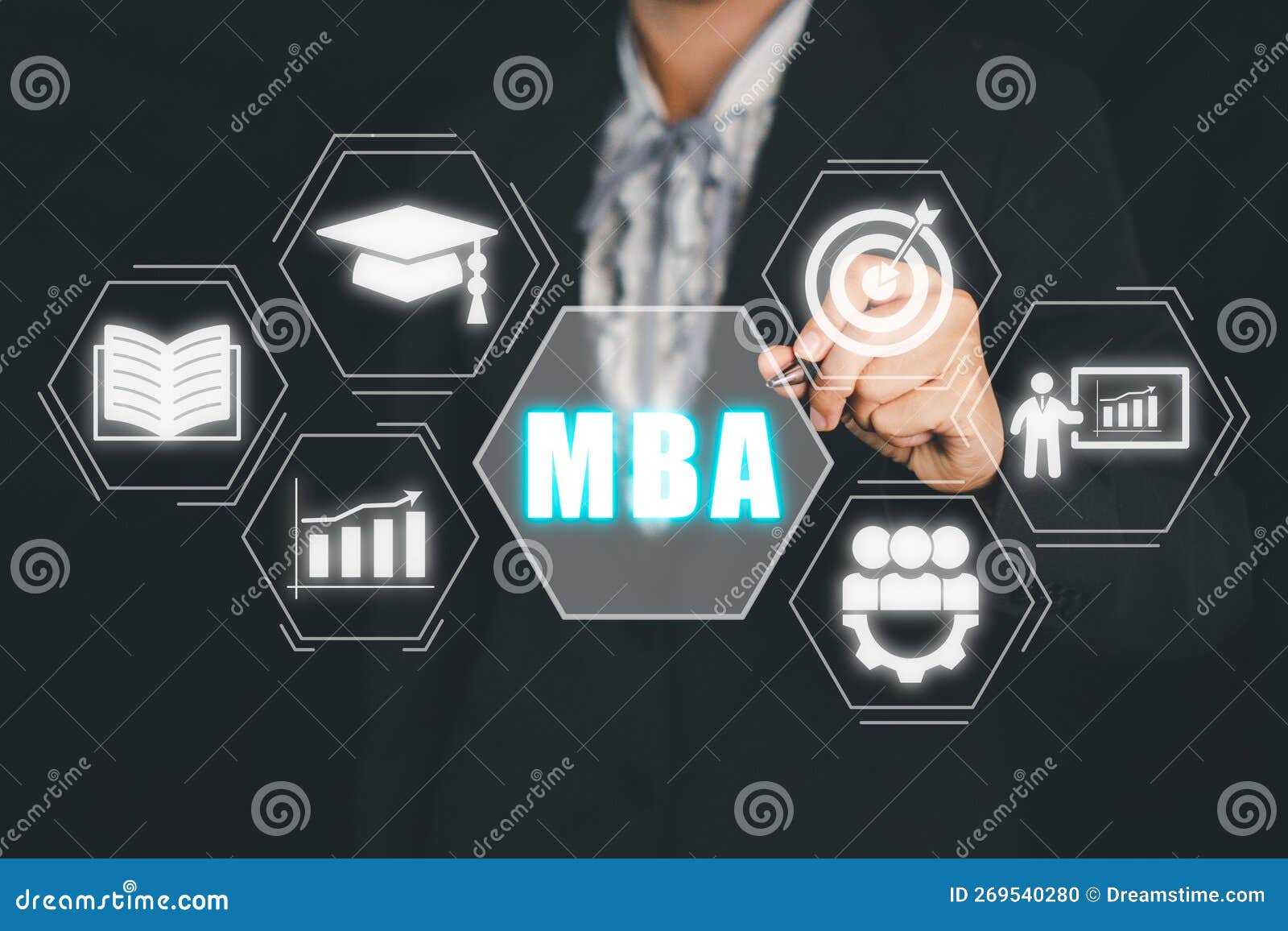 Master of Business Administration Education Concept, Business Person ...