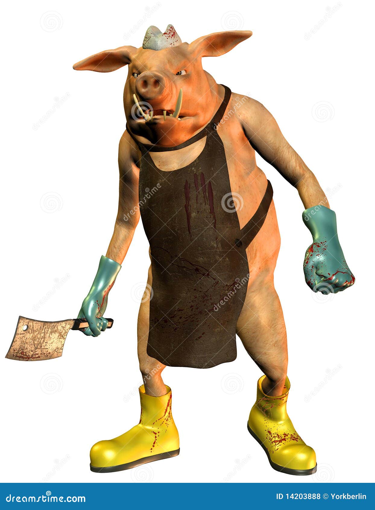 The master butcher stock illustration. Illustration of render - 14203888