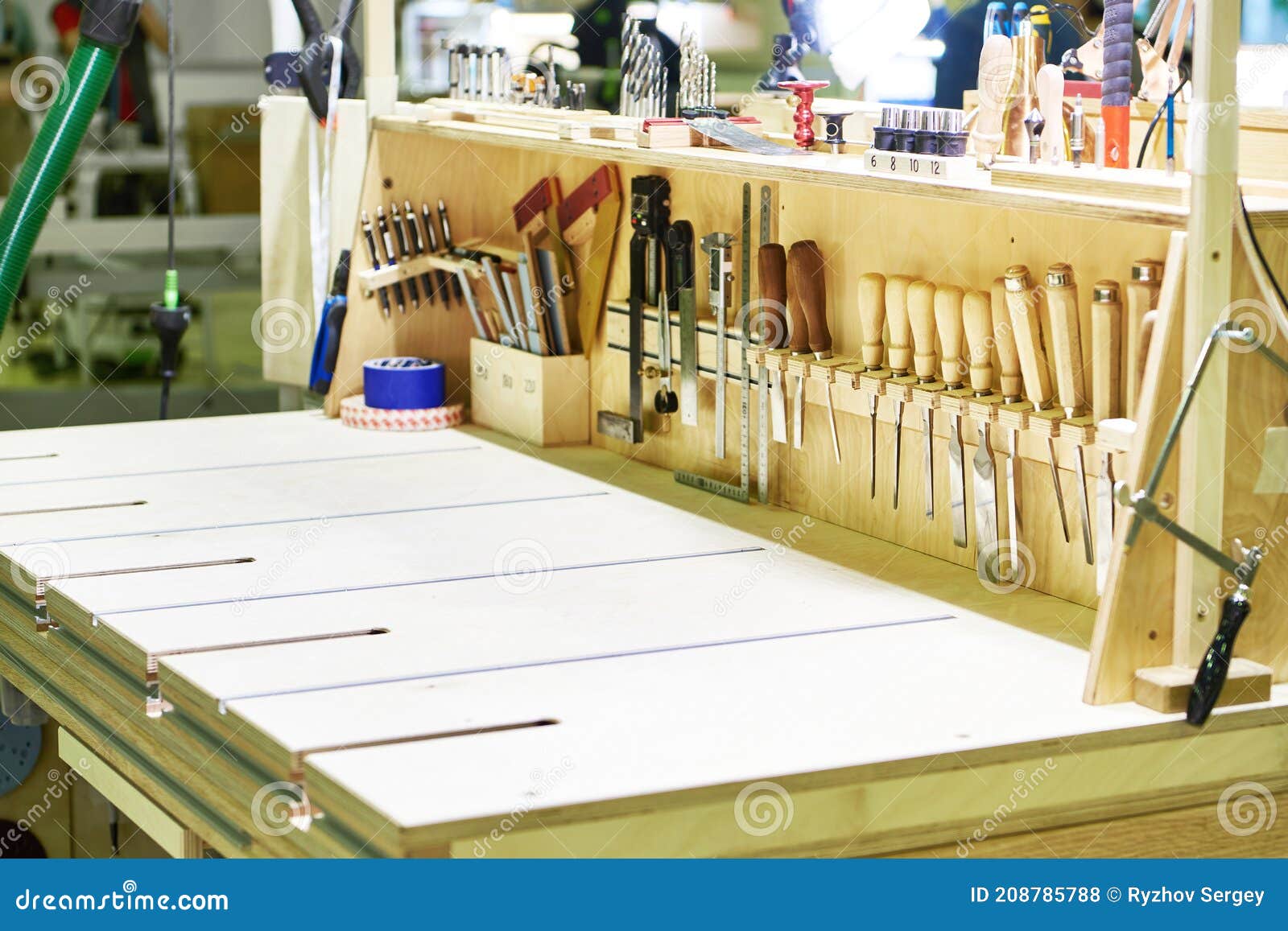 Master carpenter workbench stock photo. Image of steel - 208785788