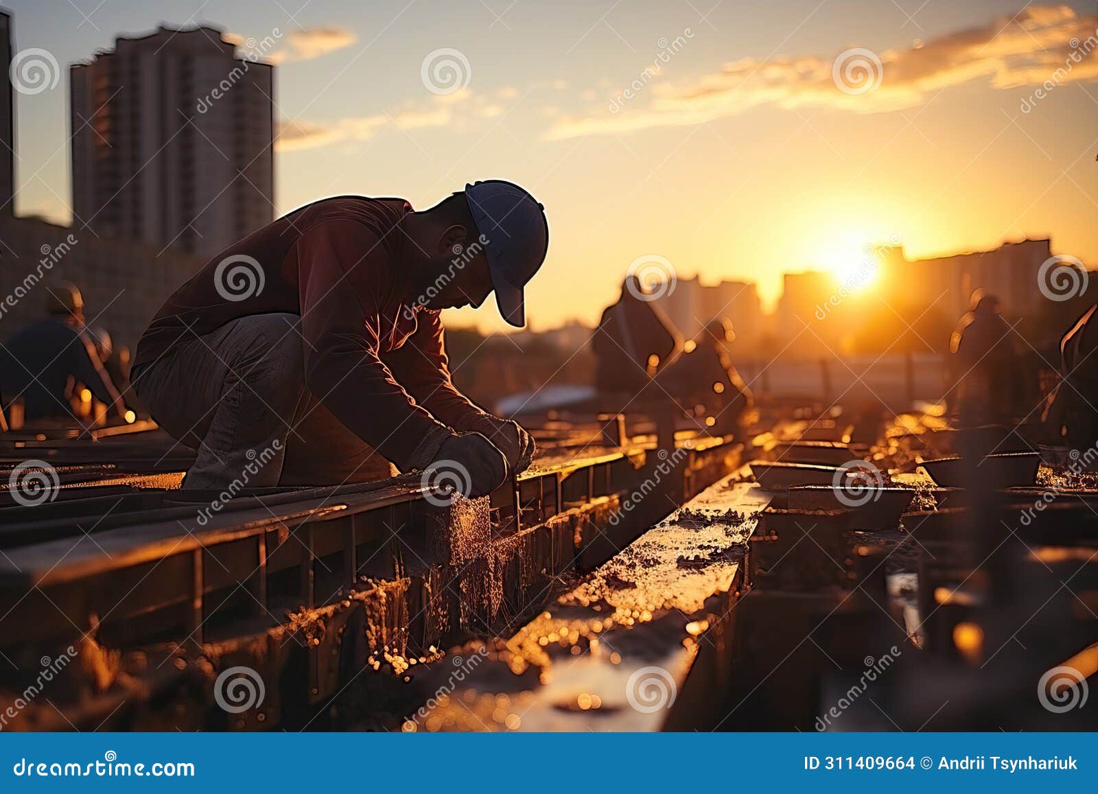 Master Carpenters Perform Woodwork on a Construction Site ...