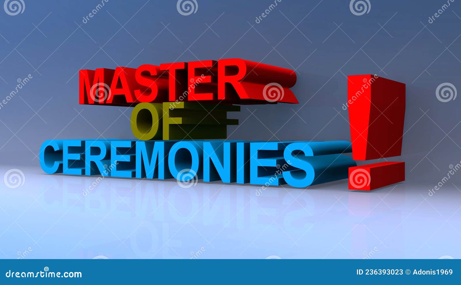 Master of Ceremonies on Blue Stock Illustration - Illustration of ...