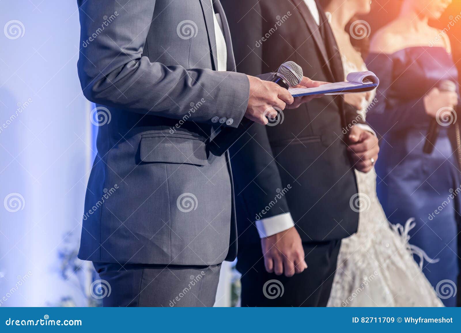 Master of Ceremonies with Microphone Stock Image - Image of emcee ...