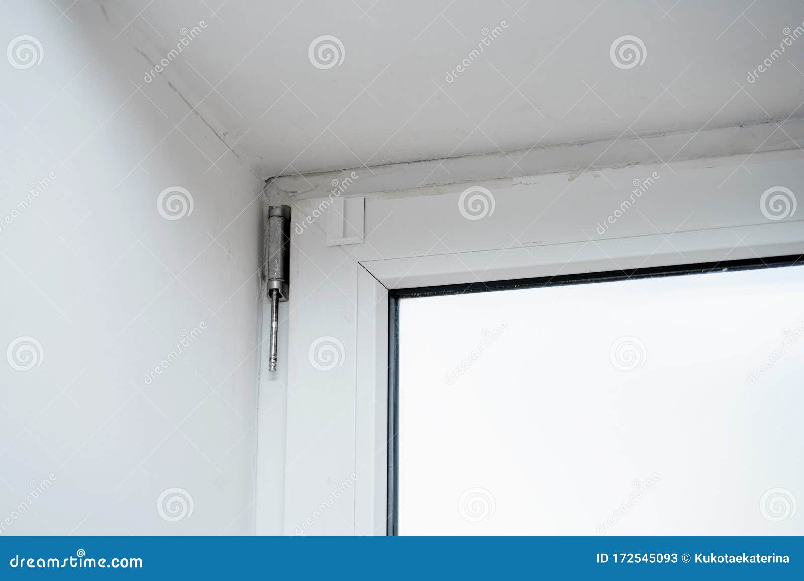 The Master Changes Rubber Seal Gasket in Pvc Windows Stock Image ...