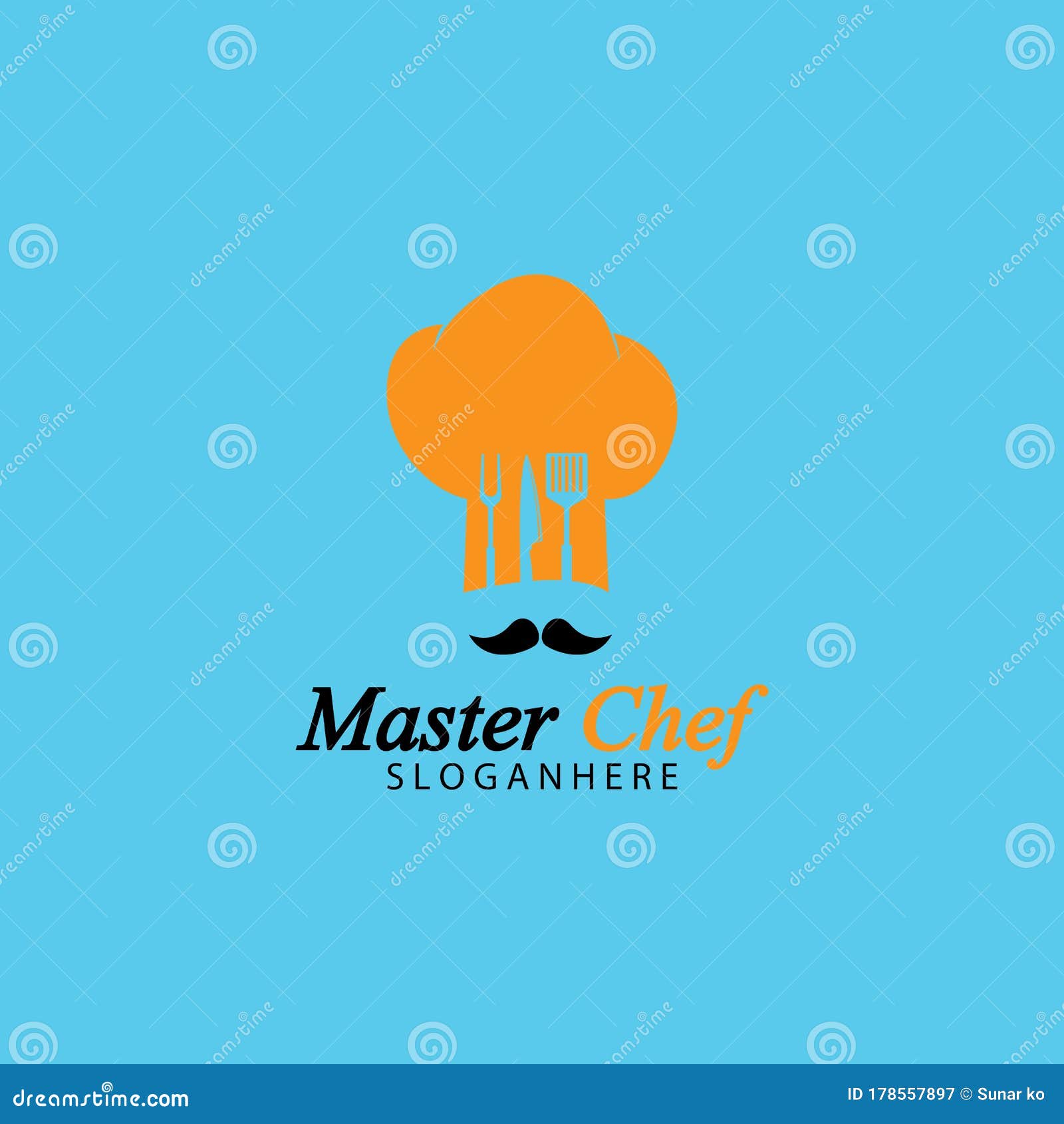 Master Chef Logo Design Vector Illustration Stock Vector - Illustration ...