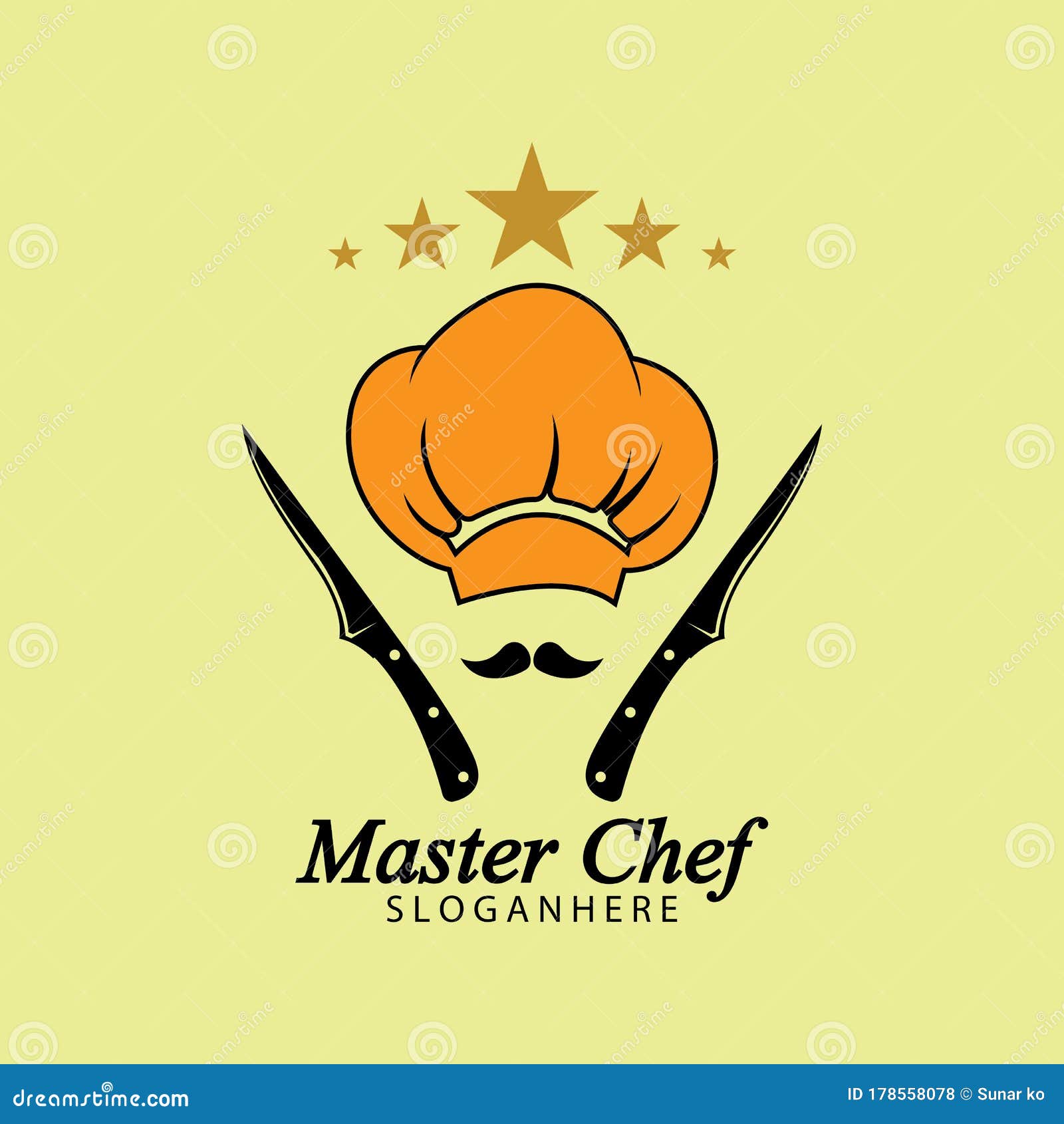Master Chef Logo Design Vector Illustration Stock Vector - Illustration ...