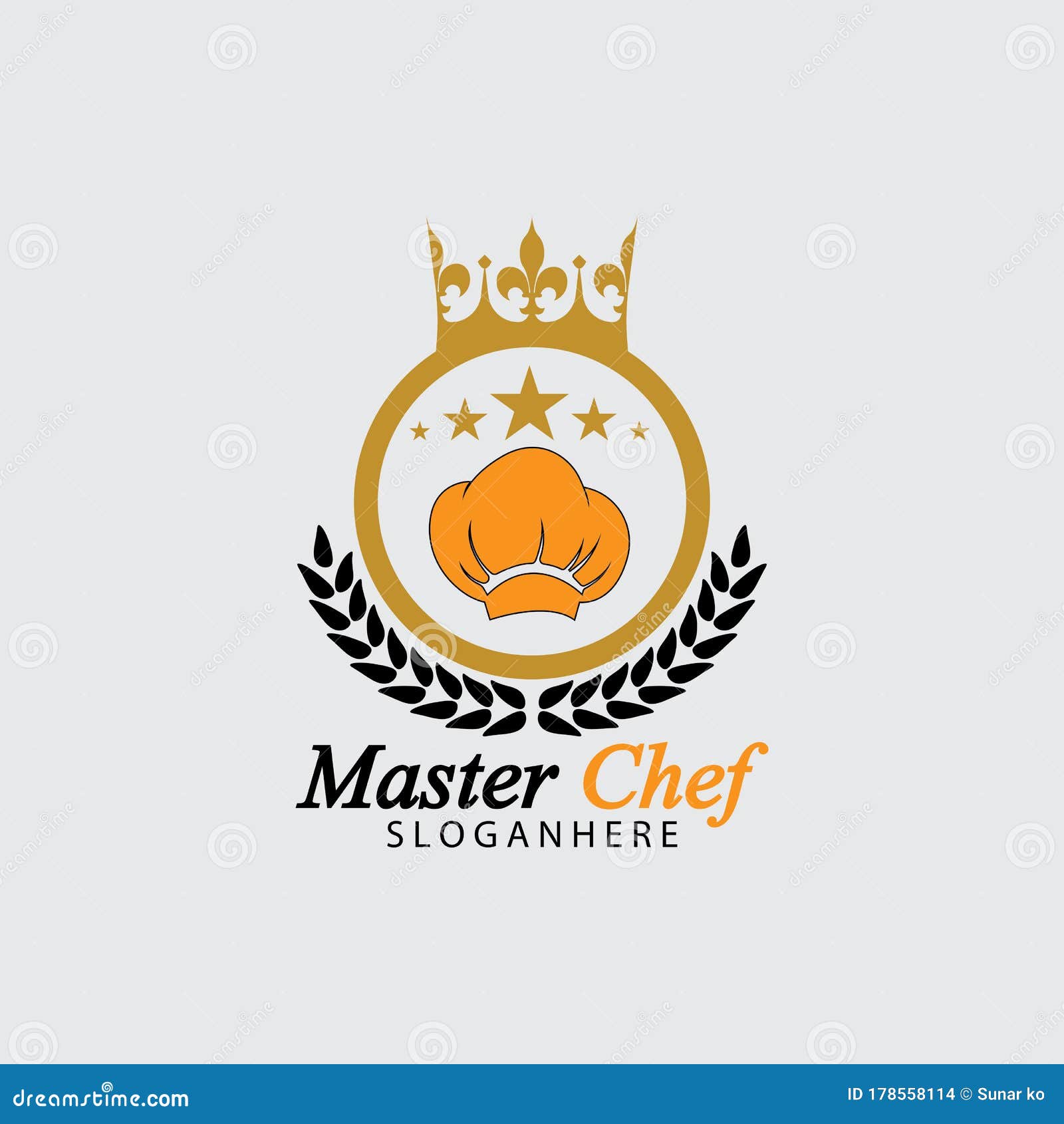 Master Chef Logo Design Vector Illustration Stock Vector - Illustration ...