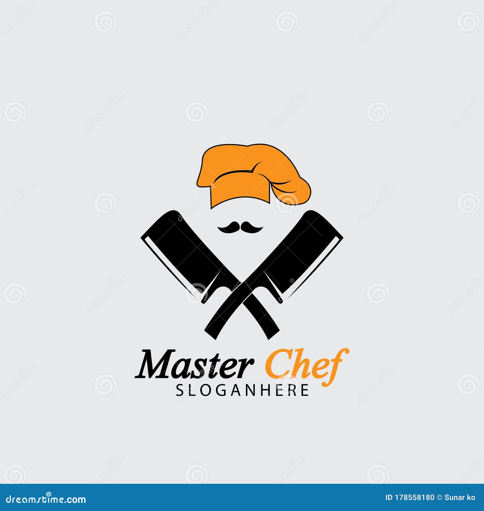 Master Chef Logo Design Vector Illustration Stock Vector - Illustration ...