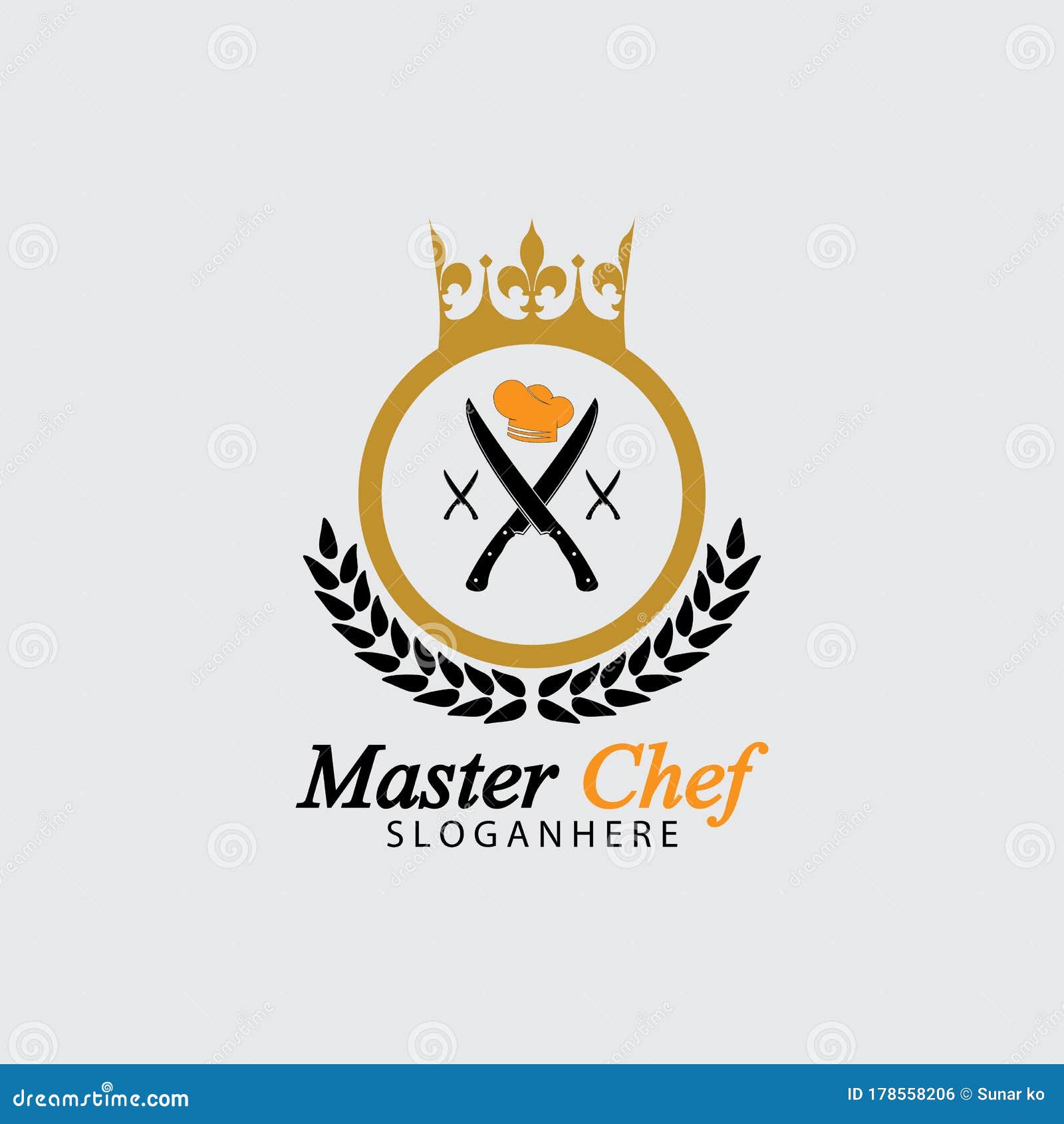 Master Chef Logo Design Vector Illustration Stock Vector - Illustration ...