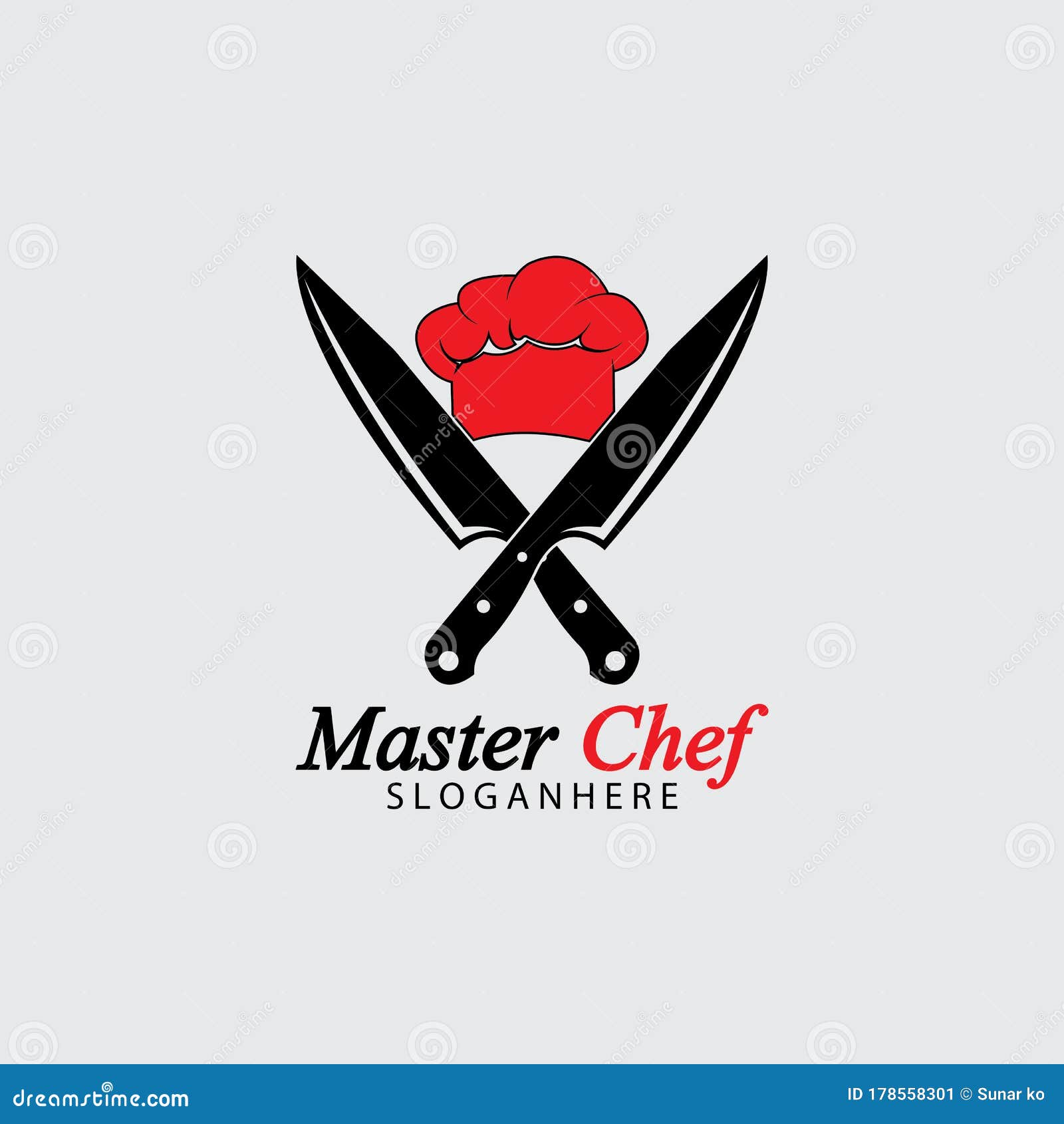 Master Chef Logo Design Vector Illustration Stock Vector - Illustration ...