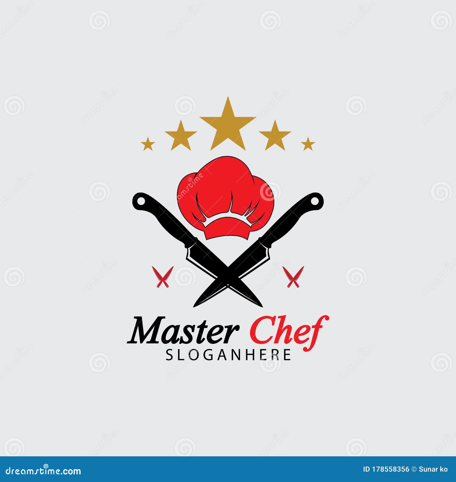 Master Chef Logo Design Vector Illustration Stock Vector - Illustration ...