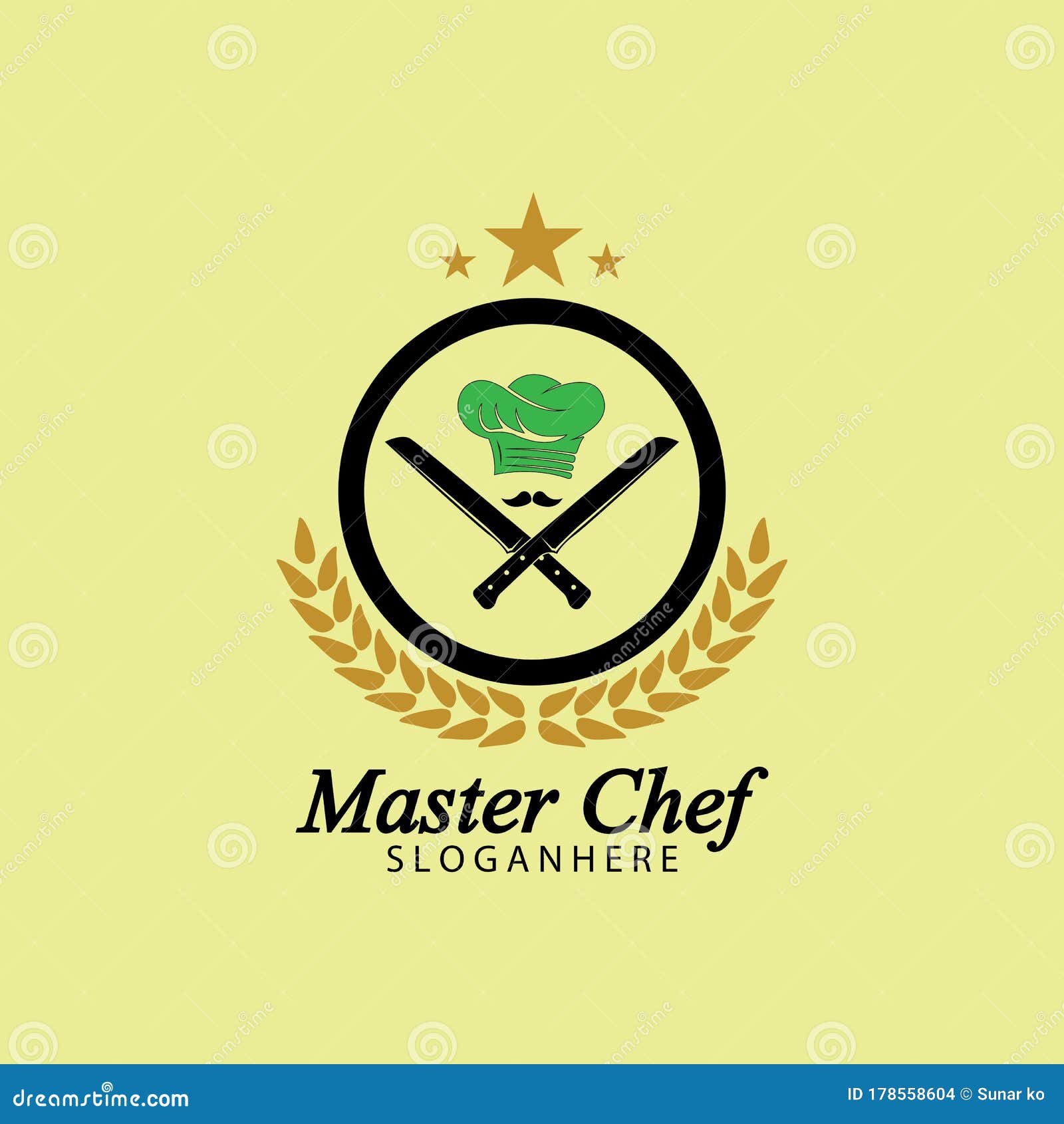 Master Chef Logo Design Vector Illustration Stock Vector - Illustration ...