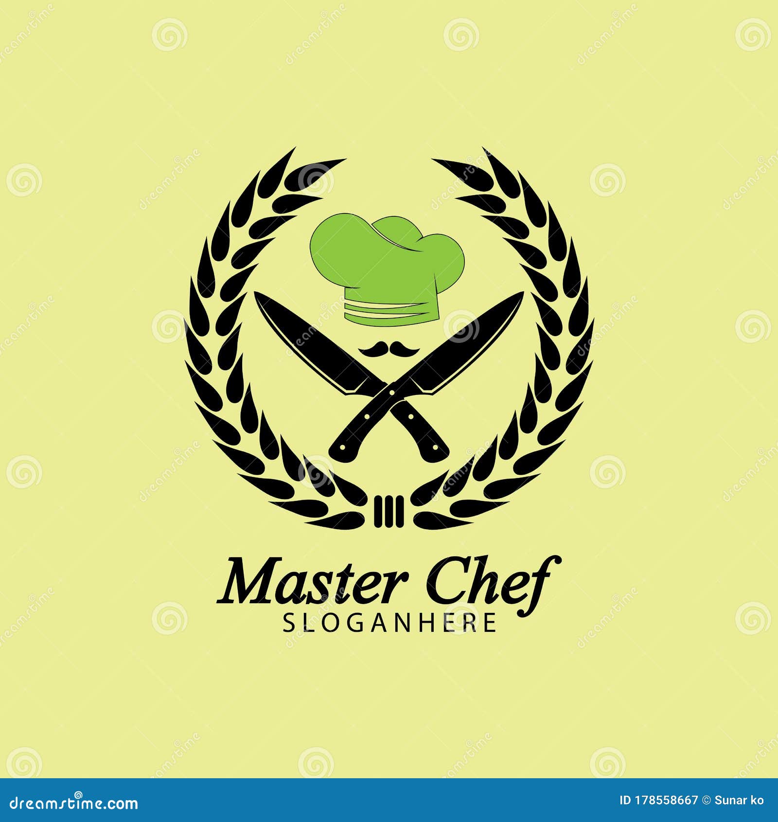 Master Chef Logo Design Vector Illustration Stock Vector - Illustration ...