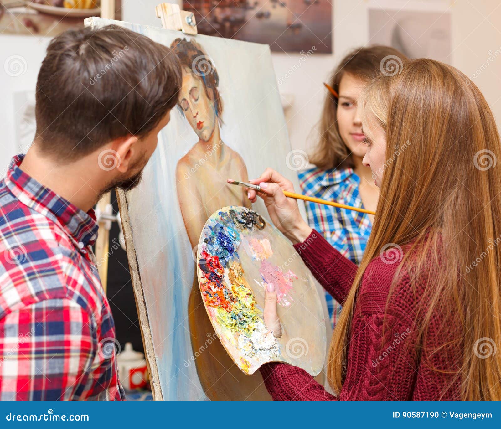 Master class in art school stock photo. Image of class - 90587190