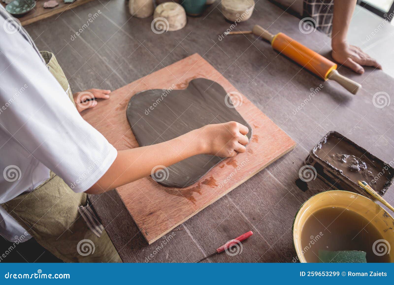 The Master Class in Big Workshop on Making Clay Products Stock Image ...