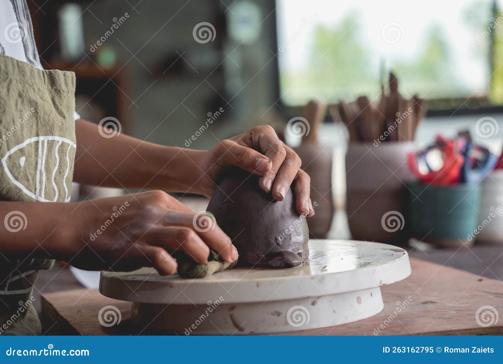 The Master Class in Big Workshop on Making Clay Products Stock Image ...