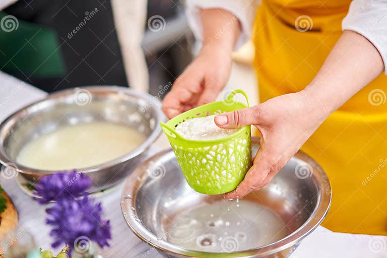 Master Class And Cheese Tasting Women Make Cheese Stock Image Image Of Cheese Assistant