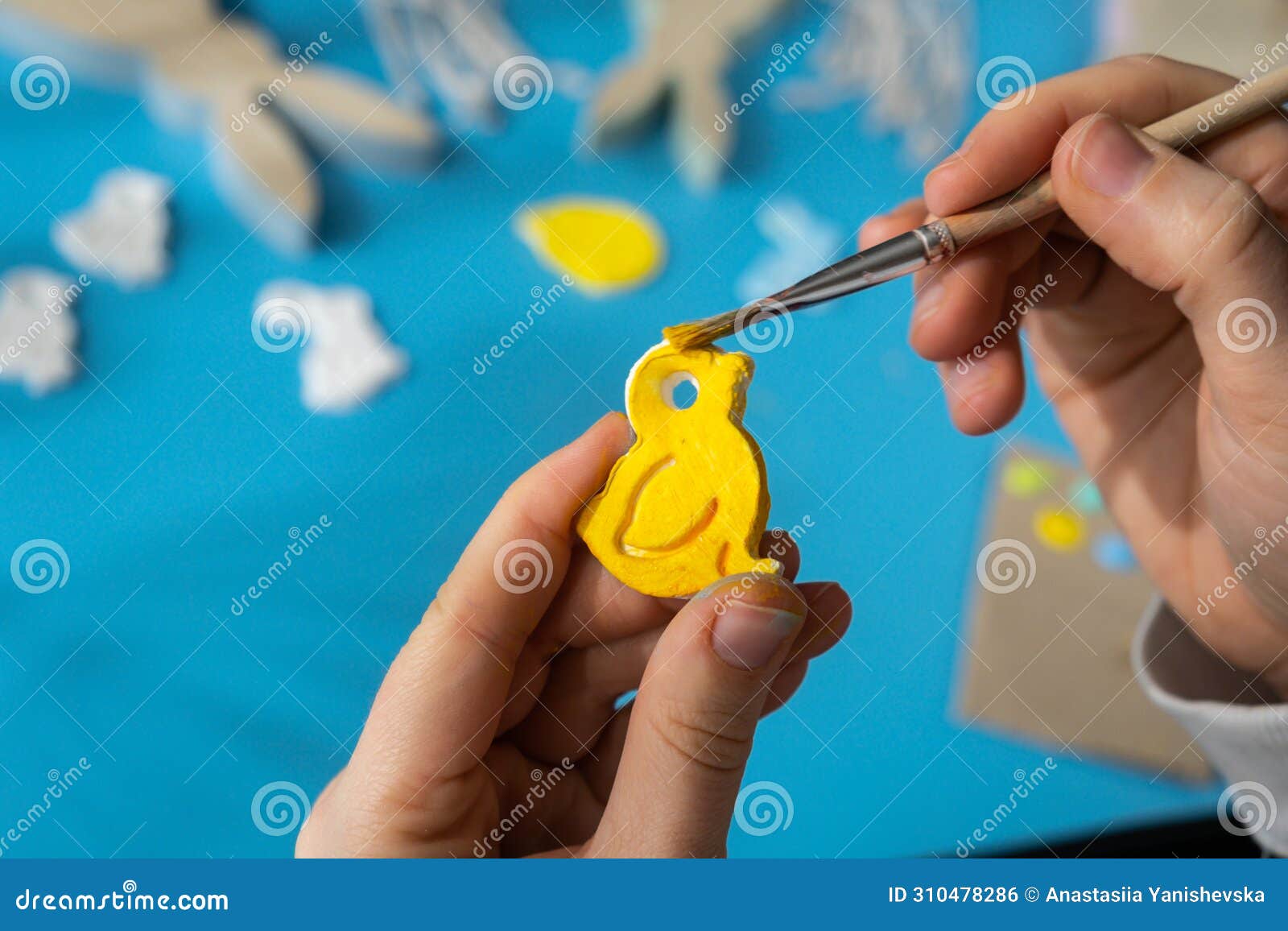 Master Class of Coloring Children Air Dry Clay Activity Handicraft Idea ...