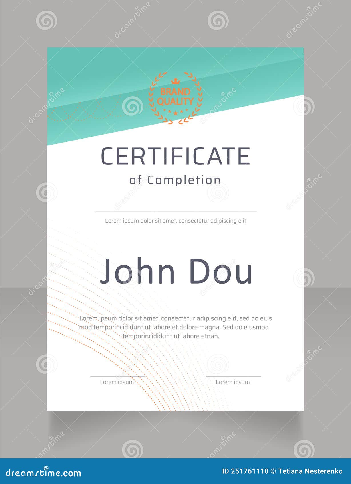 Master Class Completion Certificate Design Template Stock Vector ...