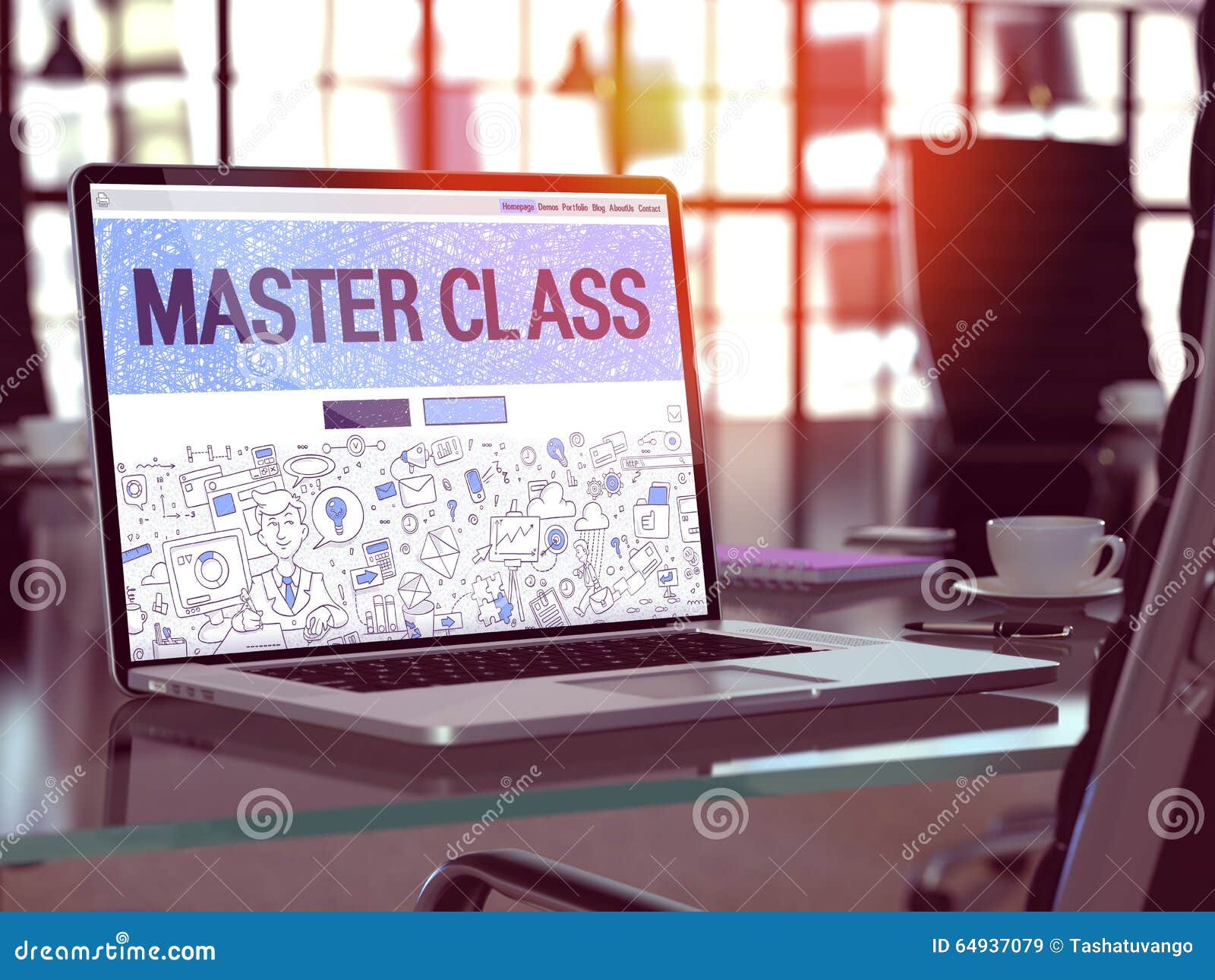 Master Class Concept on Laptop Screen Stock Image - Image of experience ...