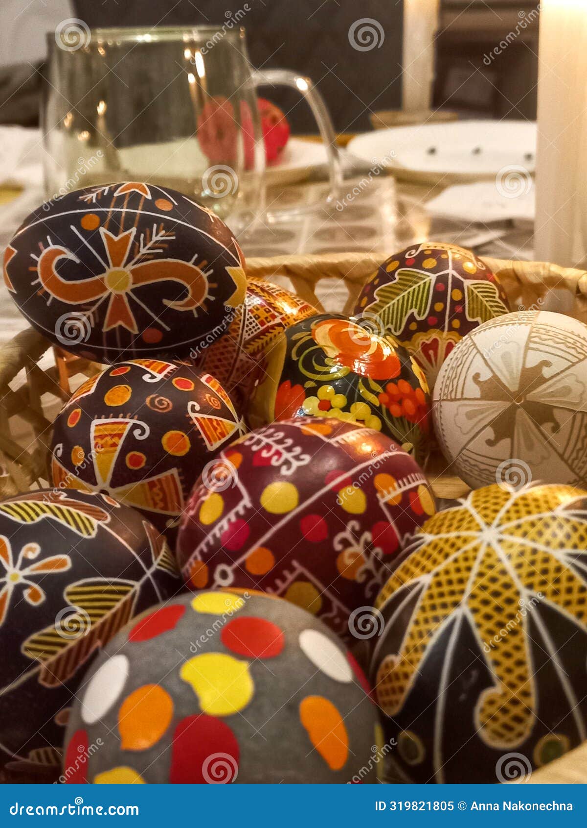 Master Class on Easter Egg Painting, Painted Eggs. the Symbol of Easter ...