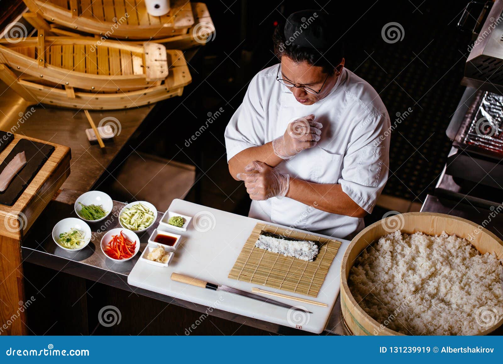 Master Class from Experienced Talented Chef Stock Image - Image of ...