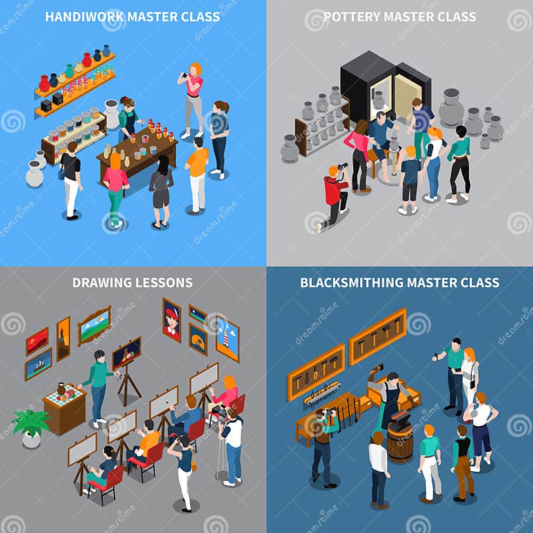 Master Class Isometric Concept Stock Vector - Illustration of class ...