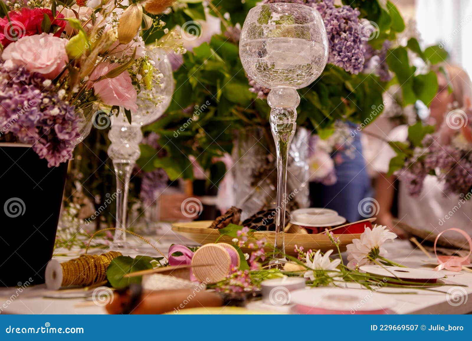 Master Class on Making Bouquets of Flowers, Details Stock Image - Image ...