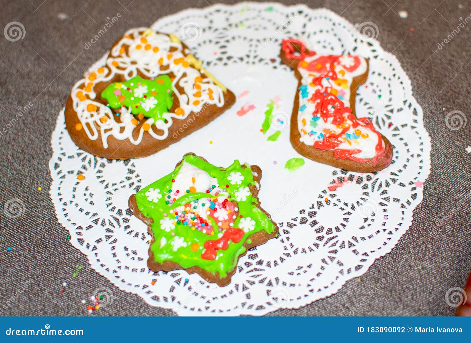 Master Class on Making Christmas Gingerbread. Stock Photo - Image of ...