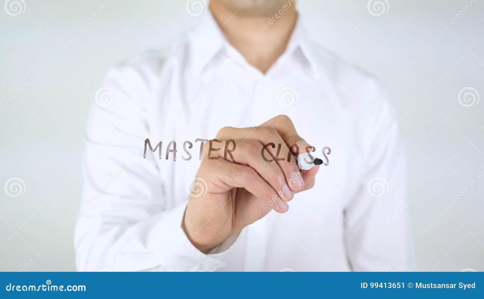 Master Class, Man Writing on Glass Stock Image - Image of worker, draw ...